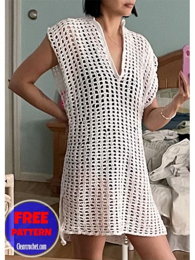 12 Crochet beach cover up free pattern